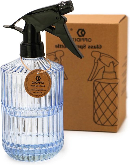 Plant Mist - Handdruk spuitfles - 0,45 l - Blauw - Glazen | bol