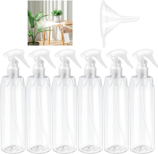 Transparante spuitflessen - navulbaar en veelzijdig - 6 stuks - 200 ml ...