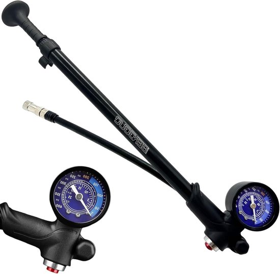 Hogedruk fiets-demperpomp - 3-in-1 fietspomp - compact en veelzijdig | bol