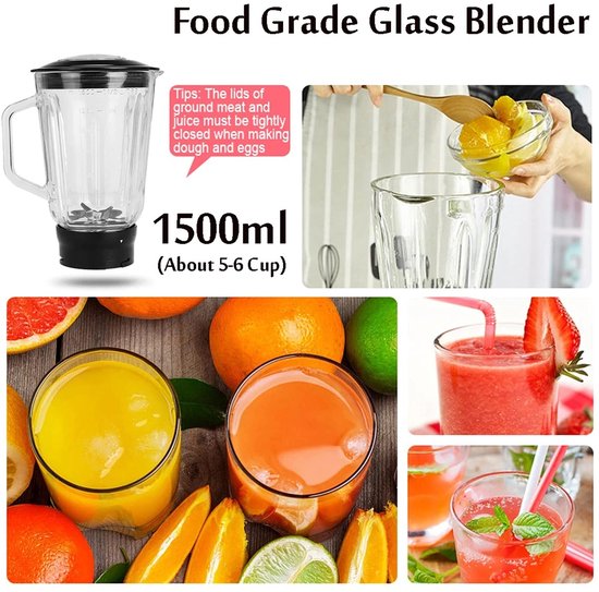 Deegmixer 3 In 1 Stand Voedselmolen 220V-240V 50Hz 1200W Keukenmachine Blender Juicer... | bol