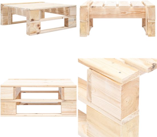 vidaXL Tuinhocker pallet hout - Poef - Poefs - Poefen - Pallet Poef | bol