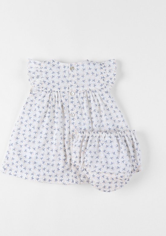 Noukie's - Jurk + bloomer - Katoenen voile - 12 maand 80 | bol