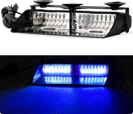 TLVX Auto Zwaailicht Blauw Universeel / Stroboscoop / Raamflitser ...