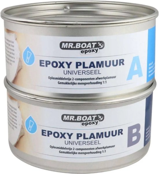 Mr.Boat Epoxy Plamuur - 1 Kilo - Universele twee componenten plamuur ...