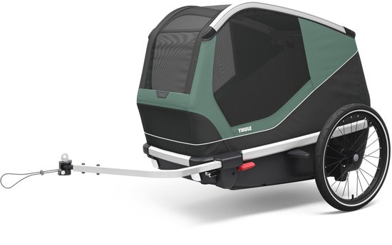 Thule Fietskar Bexey Groen&Zwart&Aluminium - Hondenfietskar - 97x79x107 ...