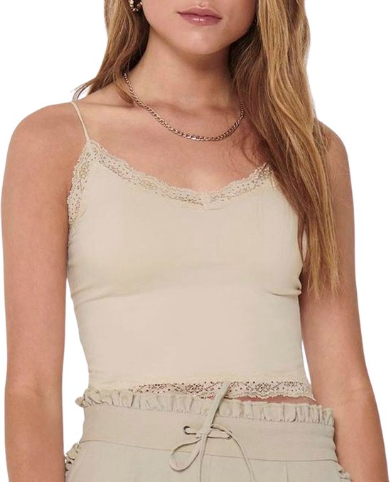 Only Vicky Lace Seamless Cropped Top Dames - Maat S/M | bol