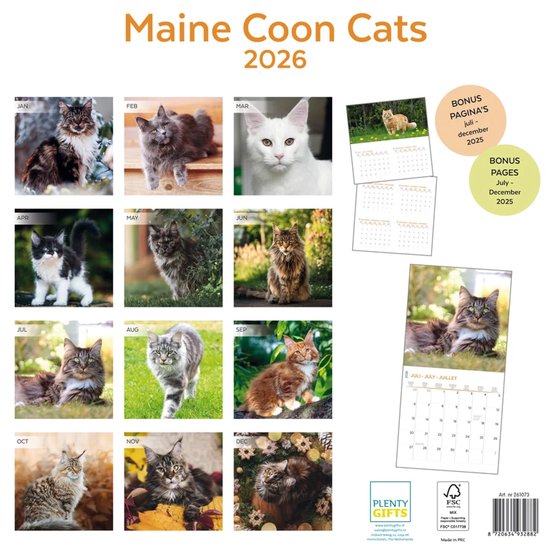 Maine Coon Kalender 2026 | bol