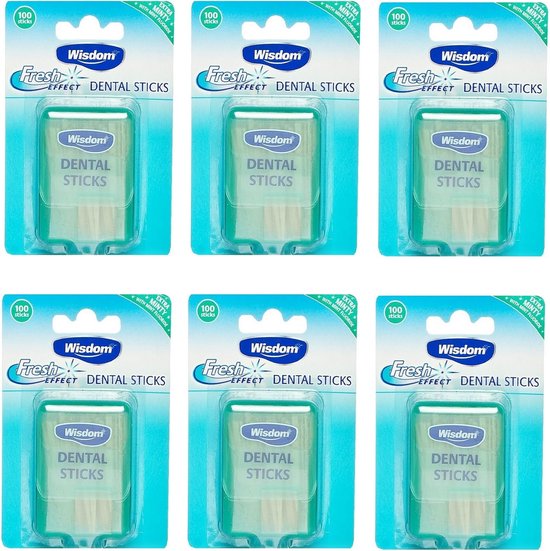 Wisdom Dental Sticks - 100 Tandenstokers met Verfrissende Mintsmaak ...