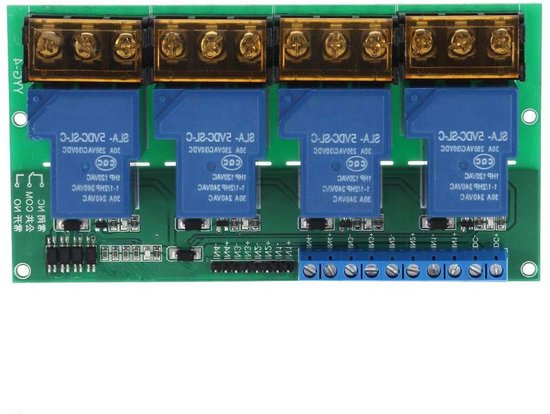 30A 4-kanaals relaismodule-uitbreidingskaart voor DSP AVR PIC-ARM (5VDC) | bol