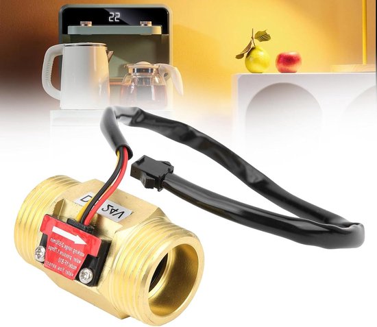 Hall-debietmeter YF-B10 1 inch buitendraad - Koperen waterstroomsensor ...