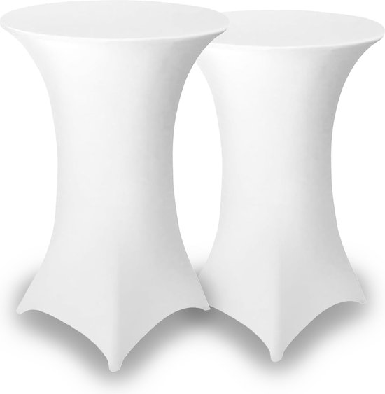WoonWonder Statafelrok Wit - 2 stuks - ∅80-85 x 120cm - Statafelhoes - Wasbaar en... | bol