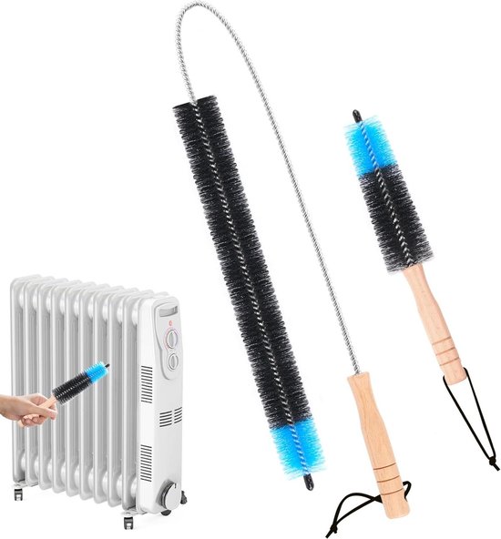 Radiatorborstel 120 cm lange verwarmingsborstel voor platte ribben ...