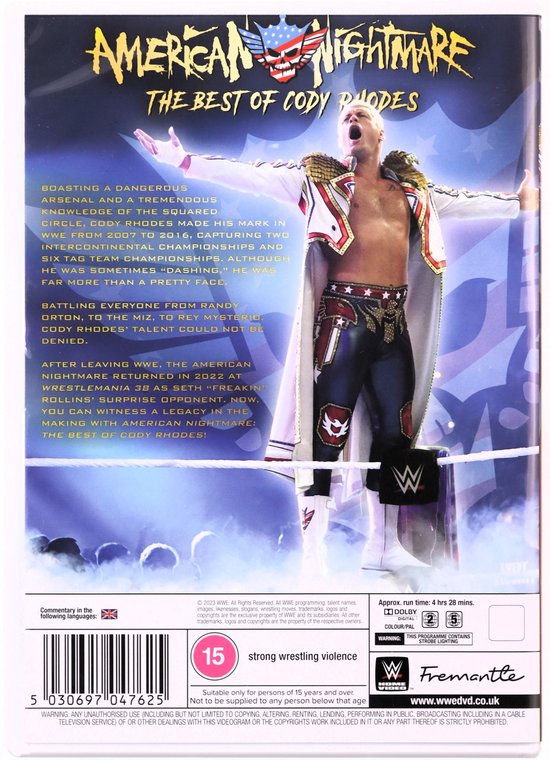 WWE - Cody Rhodes - Legacy Of The American Nightmare [DVD] (Dvd ...