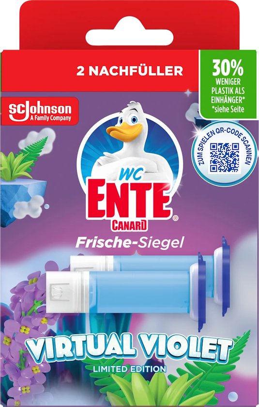 WC-Eend Fresh Disc Virtual Violet navulverpakking - 2 navullingen met ...