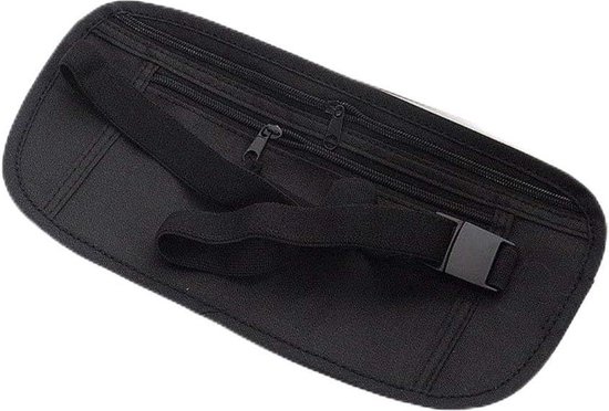 Verbogen Portemonnee Paspoort Heuptas - Reistas Borstpakket - Zwart ...