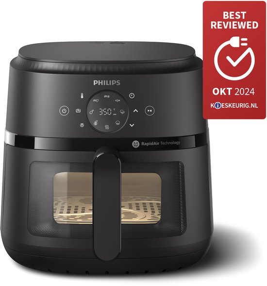 Philips 2000 Series Airfryer - NA230/00 - Kijkvenster - RapidAir - 6.2L - Tot 5... | bol