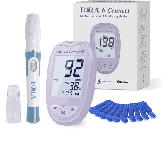 FORA 6 Connect Multi-Parameter (mmol/l) - Special Edition (Paars) | bol