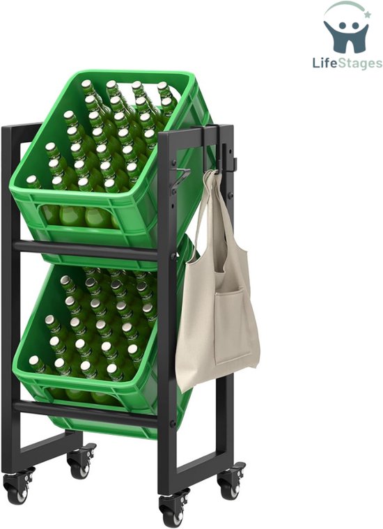 LifeStages - Krattenrek - Krattenrek Smal voor 2 Kratten met ...