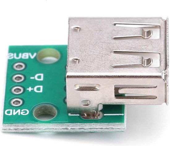 10 stuks USB naar DIP Adapter 2.54mm Female Type A Breakout Board - 4 ...