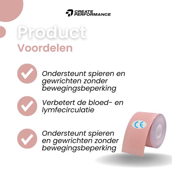 CREATE PERFORMANCE - Kinesiotape - Fysio Tape - Sport tape - 2 Stuks ...