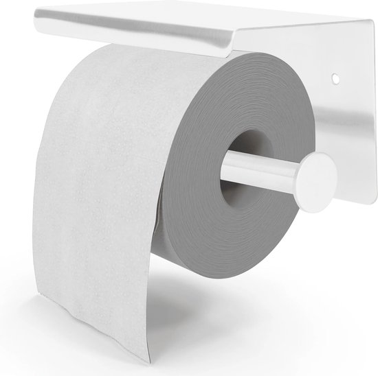 EAVY WC Rolhouder met Plankje - Zelfklevend / Zonder Boren / Boren ...