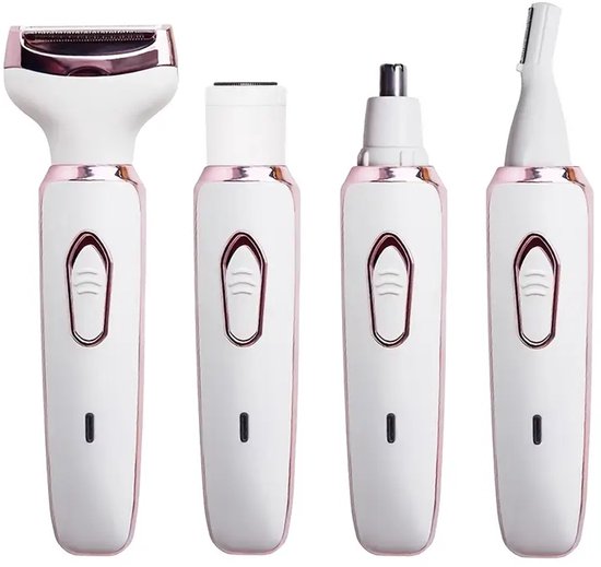4-in-1 Scheerapparaat voor Dames – Precisietrimmer, Oor/Neushaar,... | bol