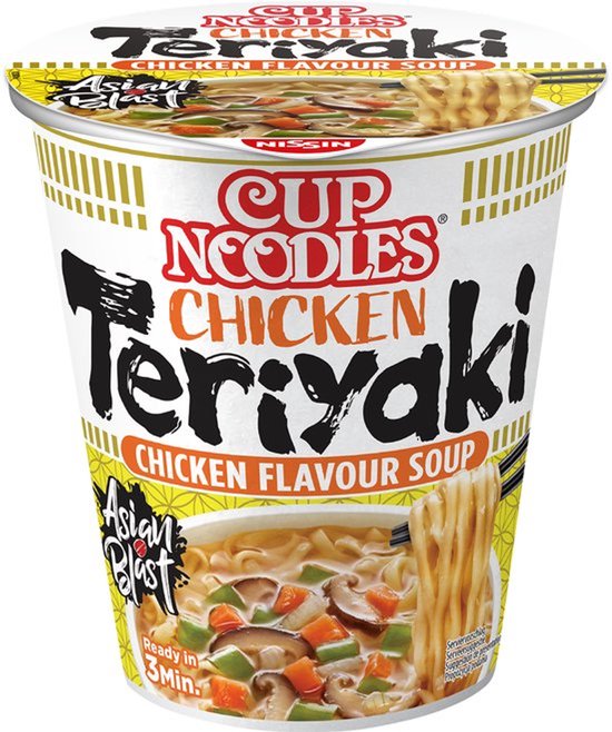 Nissin Multipak Cup Noodles Noedels Chicken Teriyaki 16 x 67 Gram | bol