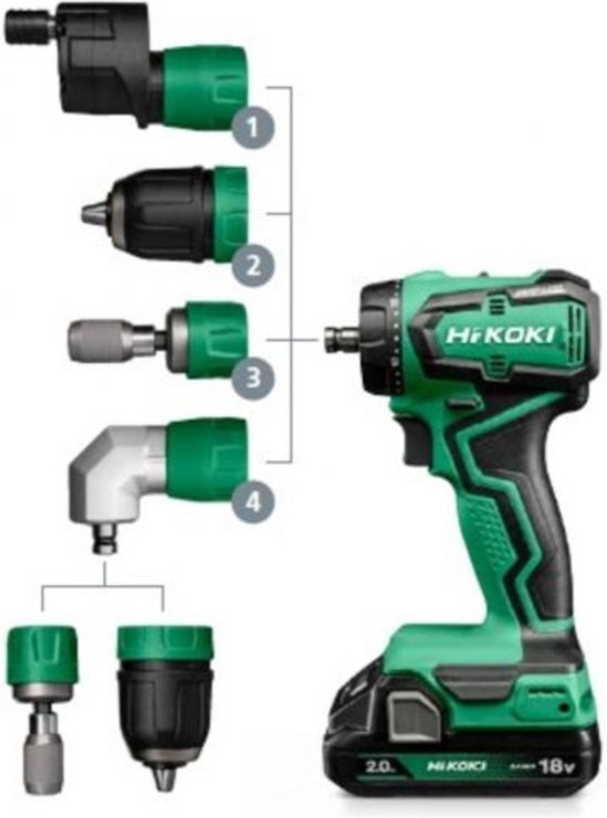 HiKOKI DS18DDQWSZ Accu Boorschroefmachine 18V 5,0Ah Li-Ion met opzetstukken in HSC II... | bol