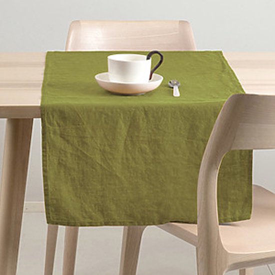 Himla Sunshine tafelloper linnen – Greenery | bol