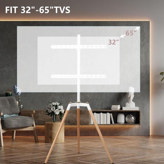 Tripod TV Standaard - Verstelbare Driepoot Easel TV Stand - Geschikt ...