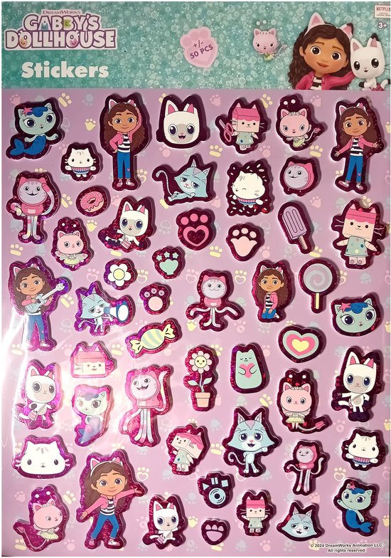 Dreamworks Gabby's Dollhouse - 50 foam stickers | bol