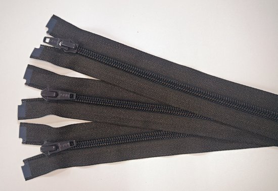 Rits Deelbaar YKK Spiraal (3 stuks) Kleur Zwart, Lengte 40 cm | bol