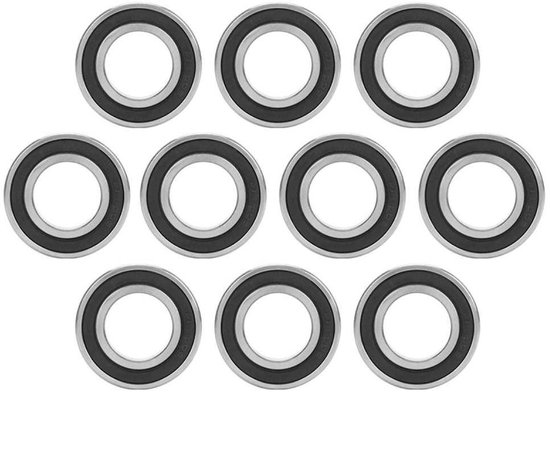 10Pcs 6005-2RS High Speed Single Column Ball Bearing 25 * 47 * 12mm met ...