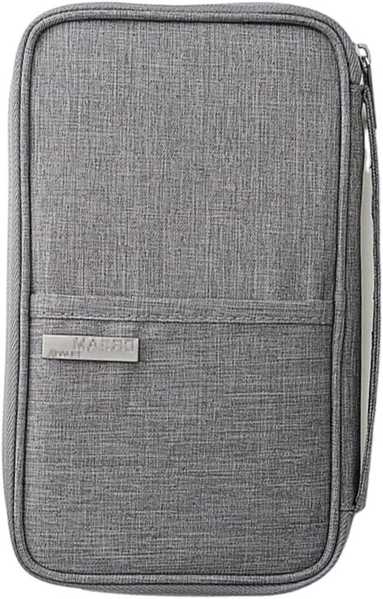 Paspoorttas voor reisdocumenten - grijze clutch bag, waterdicht en ...
