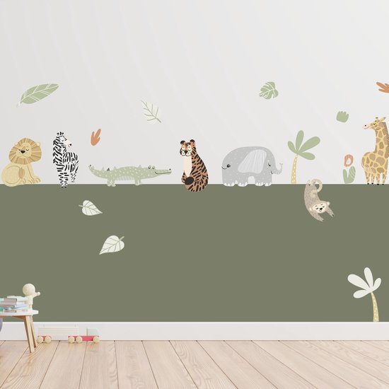 Decochic® - Muurstickers jungle dieren - babykamer - kinderkamer - muurdecoratie | bol