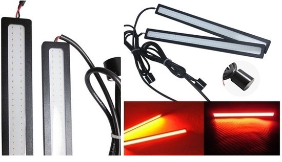 17CM LED - DRL - Rood - 12 volt | bol