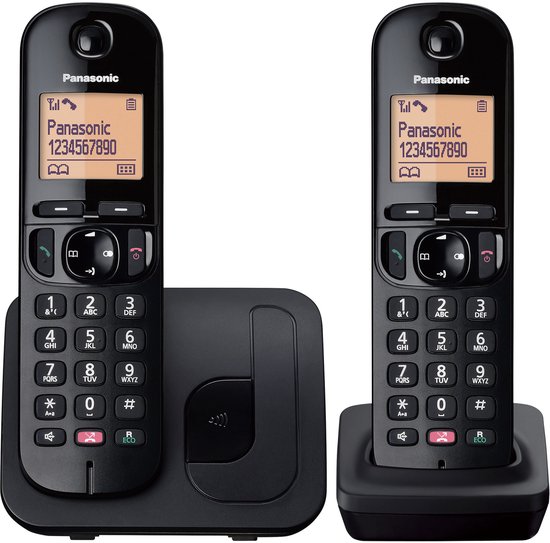 Panasonic DECT Duo telefoon - KX-TGC252NLB - Zwart | bol