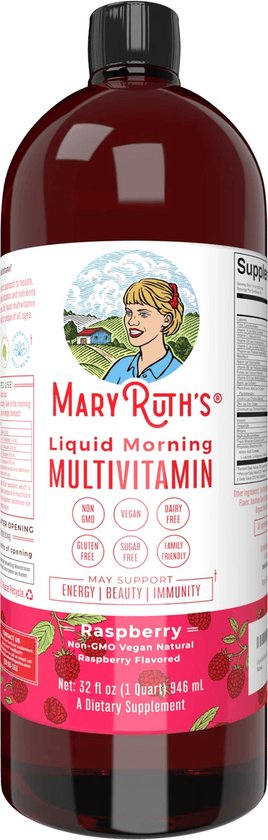 MaryRuth's Liquid Morning Multivitamin - Framboos - Veganistisch - 887 ...