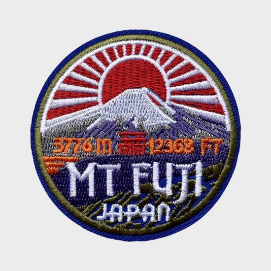 Patchy Mount Fuji Japan Strijkpatch - Geborduurde patch voor kleding ...