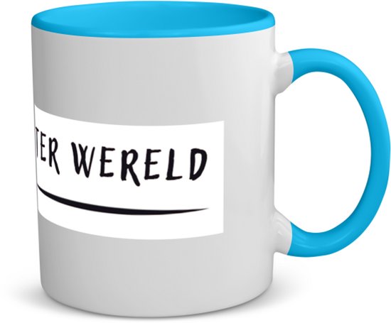 Akyol - beste moeder ter wereld koffiemok - theemok - blauw - Moeder - mother - leuk... | bol