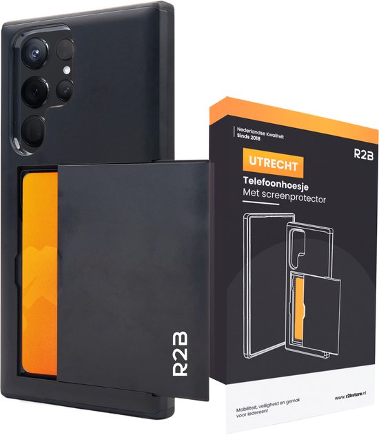 R2B Hoesje geschikt voor Samsung Galaxy S23 Ultra - Pasjeshouder voor 3 ...