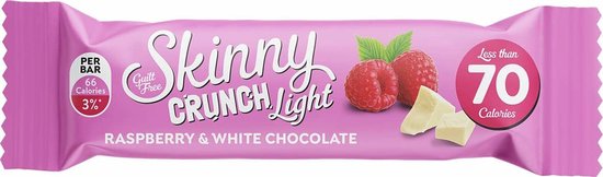 Low Calorie Skinny Crunch Mueslireep - Raspberry & White Choc ...