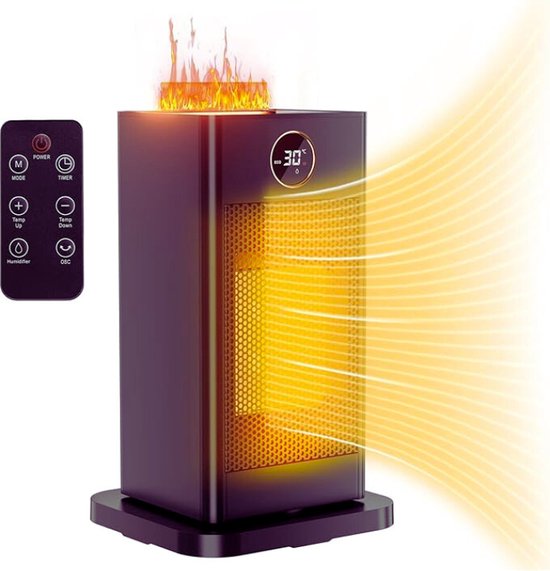 Elektrische Keramische Kachel 2000W Met LED Luchtbevochtiger - 90 ...