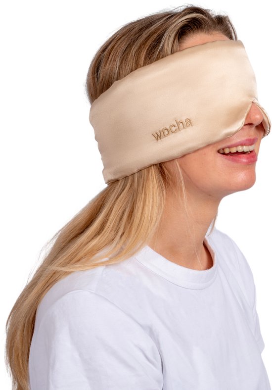 Wocha 100% Premium Biologisch Moerbei Zijden Slaapmasker – 22 Momme ...