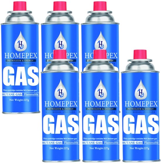 Kookstel gasflessen butaan gas - 4 stuks a 227 gram - gasbus navulling | bol