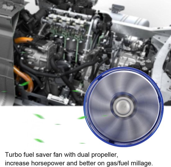 Luchtinlaat Turbonator Dual Fan Turbine Super Charger Gas Fuel Saver ...