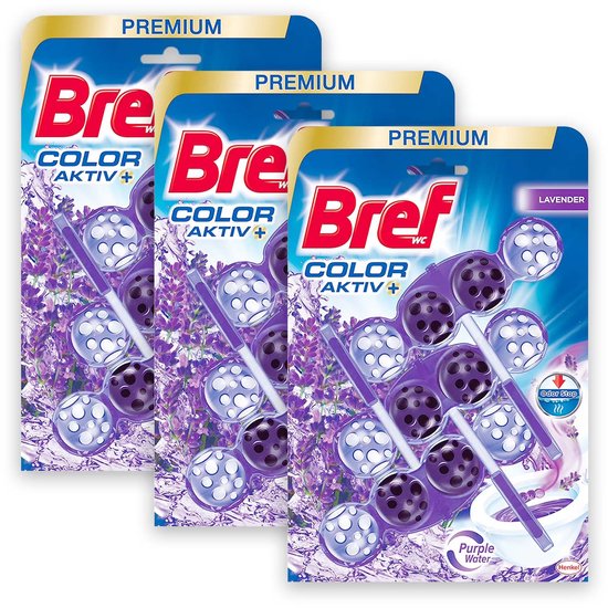 Bref Purple Aktiv Lavender WC blok 3 X 50 GR X 3 VOORDEELVERPAKKING | bol