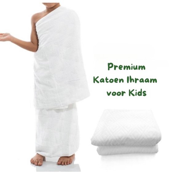Mansak Ihram kleding voor Umrah en Hadj - kindermaat - Tweedelig Ihraam ...