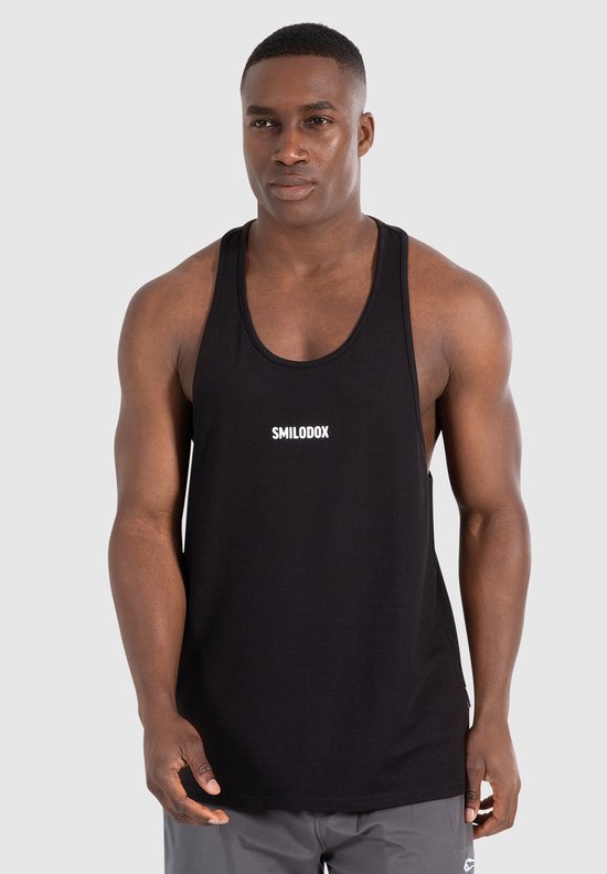 Smilodox Stringer Leno voor heren: mouwloze top met normale pasvorm en tanktop van... | bol