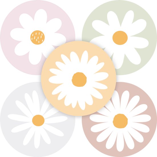 Sluitsticker - Stickers - Sticker Bloemen - Madelief - Madeliefje ...